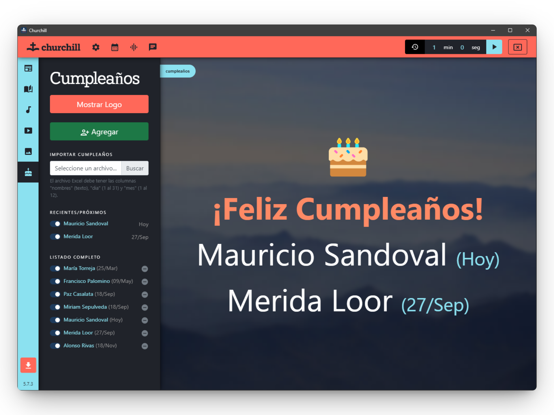 Churchill: Sistema de proyección para Iglesias